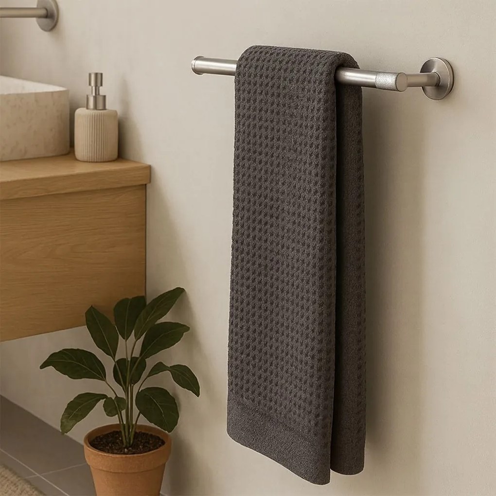 Rea Modern, koupelnový věšák na ručník 26,5cm, 6610a, broušená ocel, REA-98014