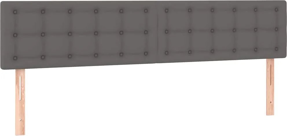 Box spring postel s matrací šedá 180x200 cm umělá kůže 3130797