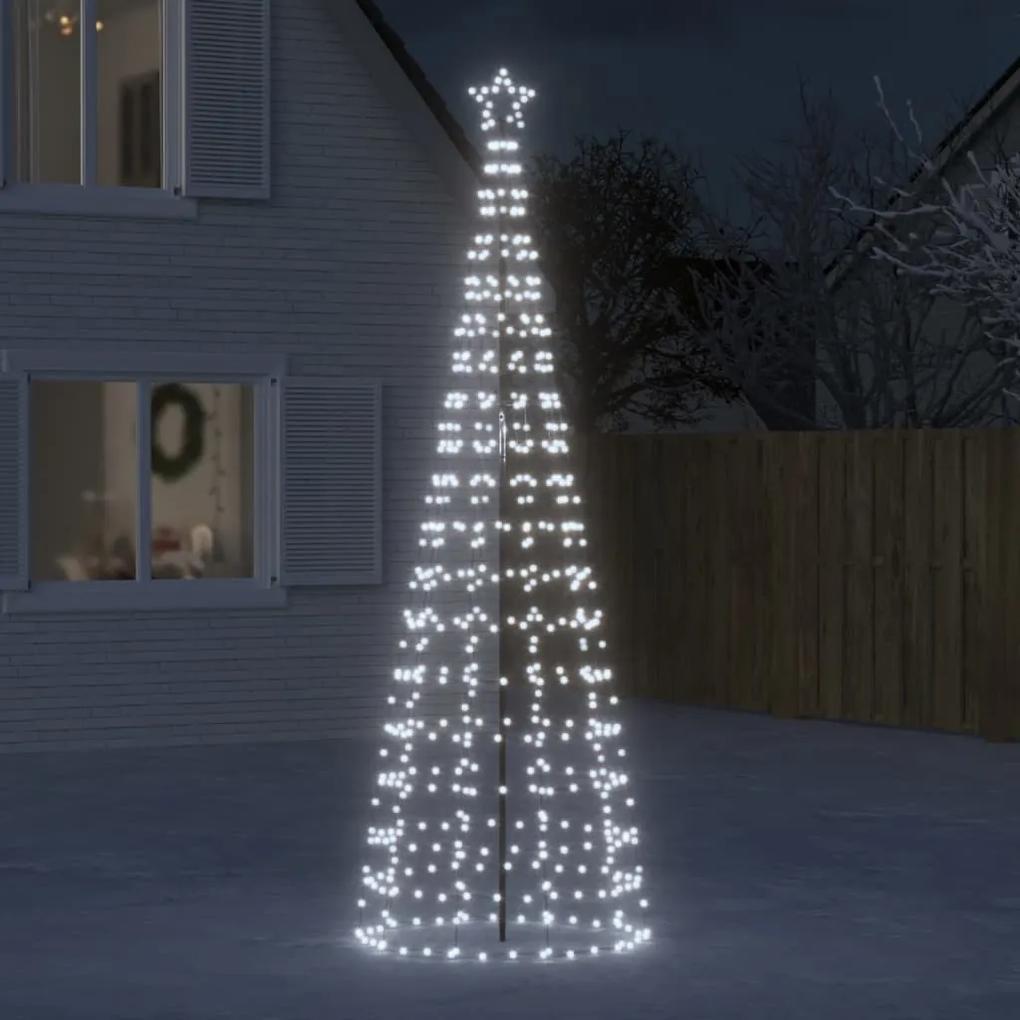 Vánoční stromek kužel 570 studených bílých LED diod 300 cm - Default Title