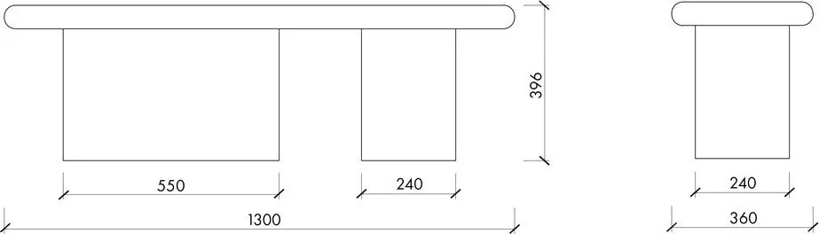 Béžová vlněná polstrovaná lavice Rull – noo.ma
