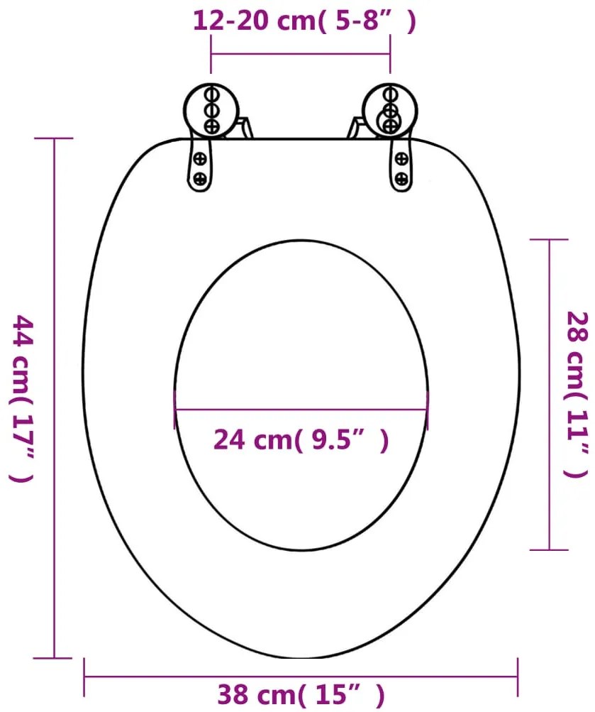 vidaXL Marketos WC sedátka s víky 2 ks MDF mořská hvězdice