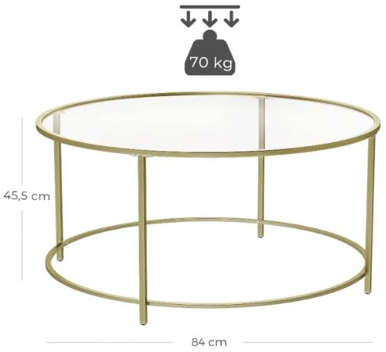 VASAGLE Konferenční stolek kulatý 84 cm