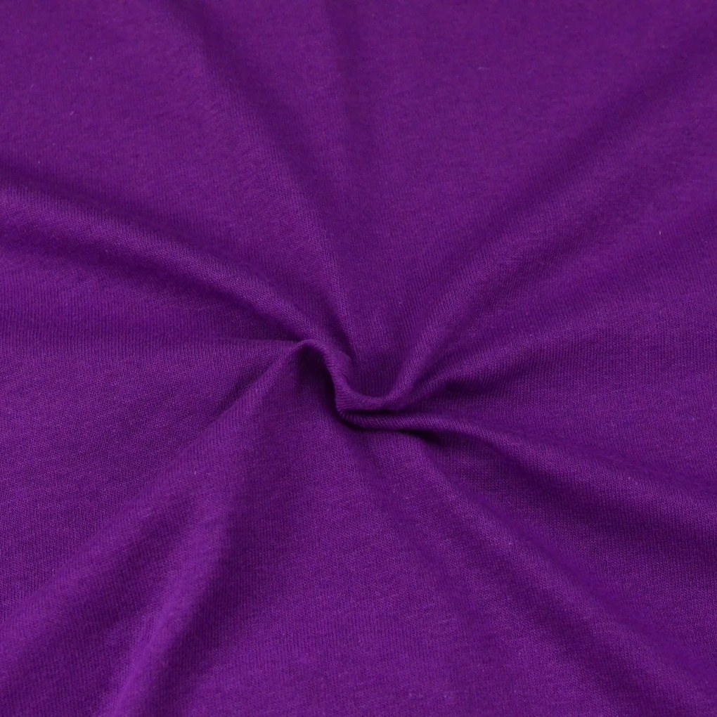 BROTEX Jersey prostěradlo tmavě fialové Rozměr: 200 x 200 cm