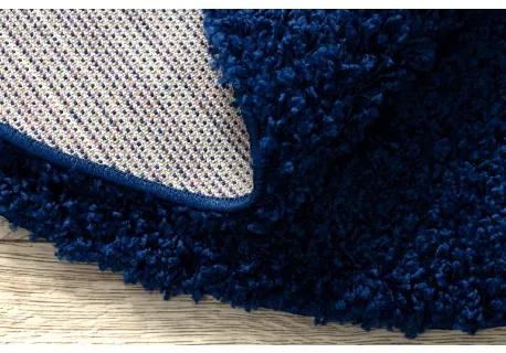 Dywany Luszczow Dětský kusový koberec SOFFI kulatý, shaggy 5 cm tmavě modrý Rozměr koberce: 160 cm KRUH