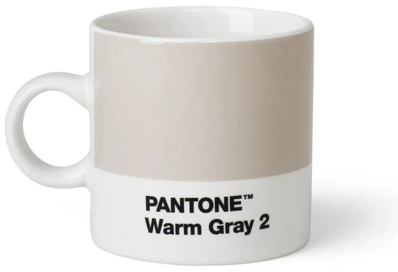 Světle šedý porcelánový šálek na espresso 120 ml Warm Gray 2 – Pantone