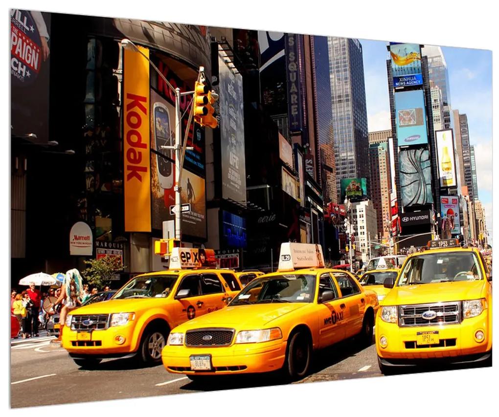 Obraz žlutých taxíků v NY (90x60 cm)