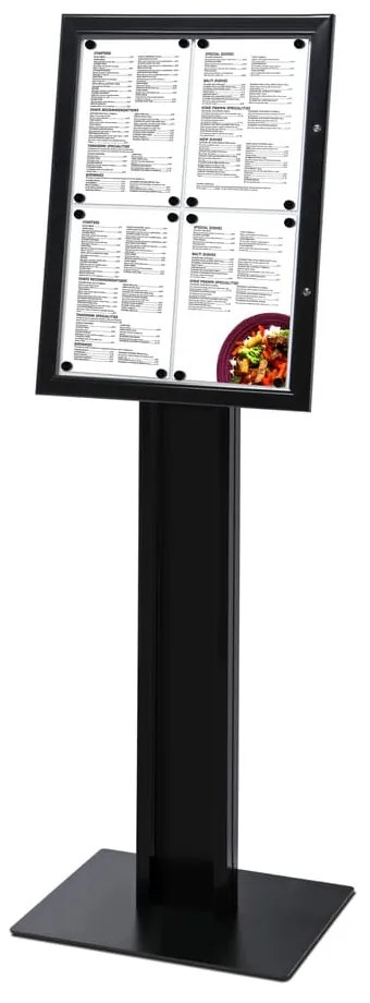 Menu vitrína 4 x A4, černá