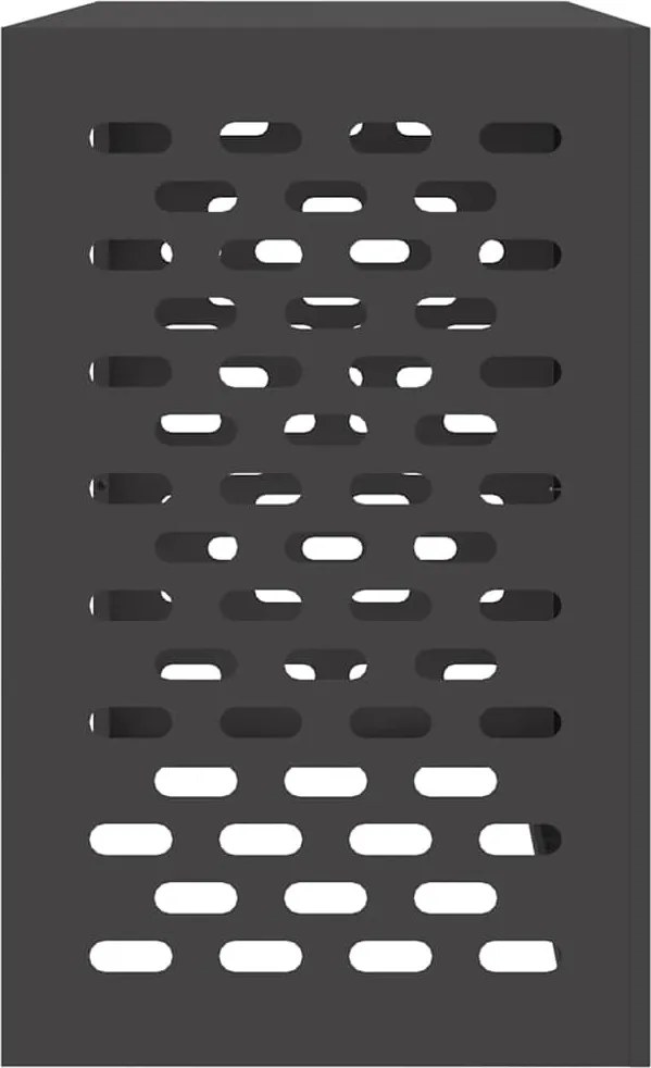 vidaXL Ochrana klimatizace Stříbrná 110 x 50 x 80 cm Pozinkovaná ocel [865909] Barva: Černá