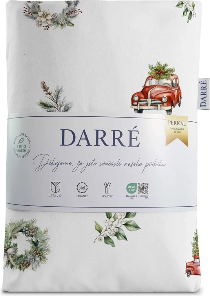 Bavlněné prodloužené povlečení Vánoční jízda - duo Velikost: 140 x 220 + 70 x 90