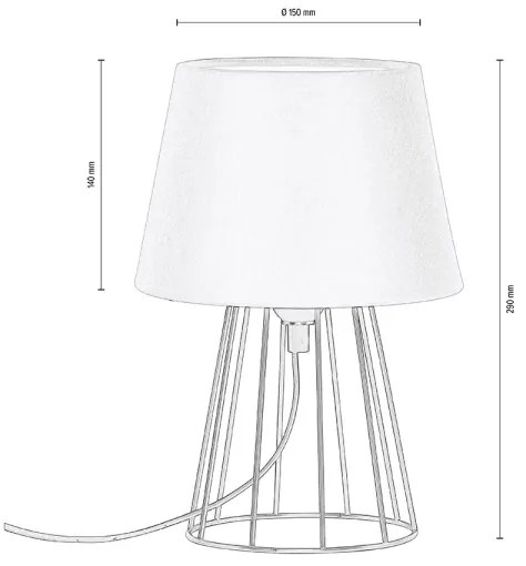 Spot-Light 7662104 - Stolní lampa MANGOO 1xE27/40W/230V bílá/černá