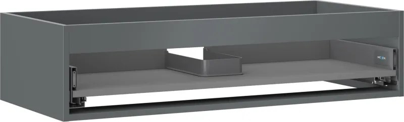 Mexen Box-A, závěsná skříňka 100 cm, 1 zásuvka, grafitová matná, 91AX0-1000-235-1-66