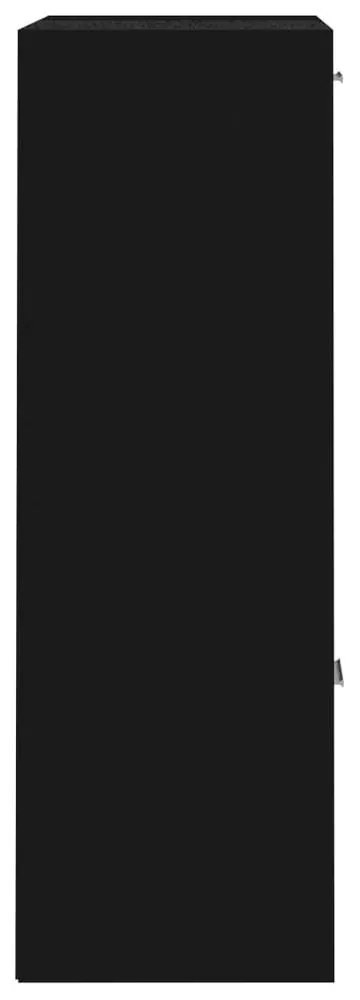 Petromila Úložná skříňka černá 60 x 29,5 x 90 cm dřevotříska