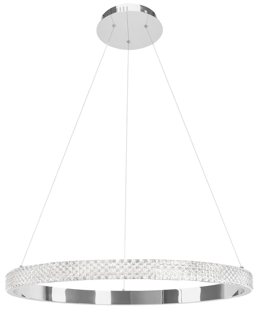 Toolight Závěsné designové osvětlení CRYSTAL LED + dálkové ovládání APP1511-CP Chrom