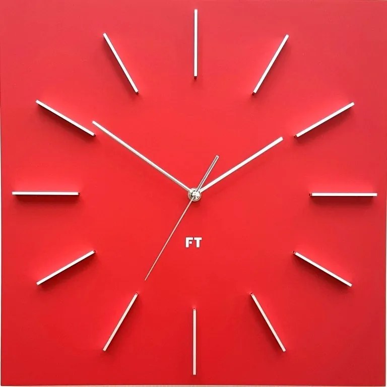 Future Time Future Time FT1010RD Square red 40cm nástěnné hodiny
