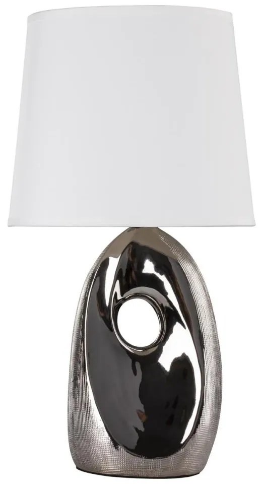 Candellux Stolní lampa HIERRO 1xE27/60W/230V bílá/lesklý chrom CA0742