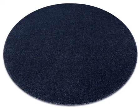 koberec kulatý SOFTY Jednotný, Jednobarevný, tmavě modrá velikost kruh 200 cm | krásné koberce cz