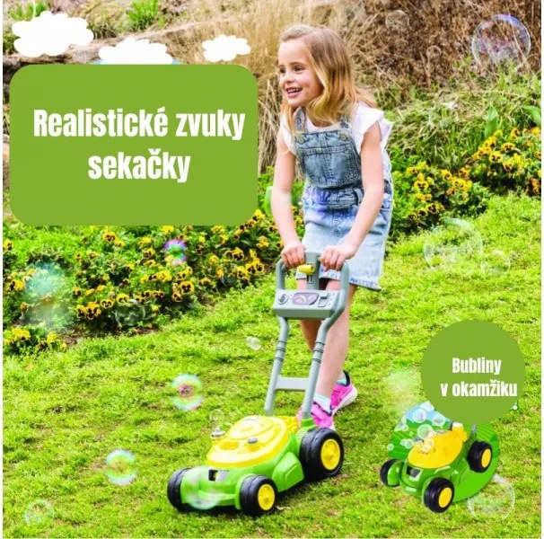 John Deere Bublifuková sekačka Kids
