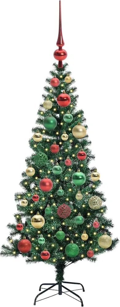 Umělý osvětlený vánoční stromeček Zelená 120 cm PVC a kov 3396744