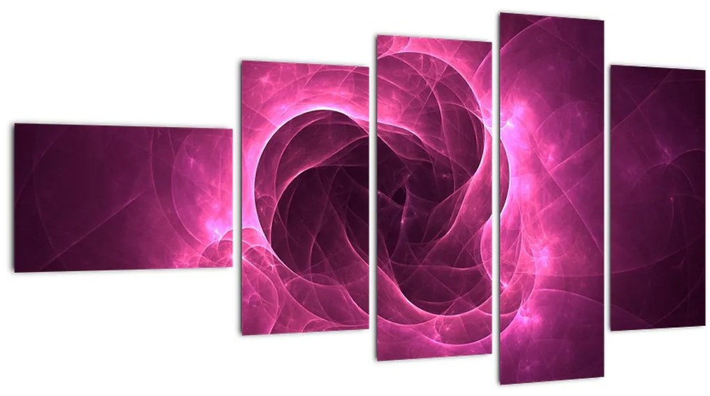 Obraz moderní růžové abstrakce (110x60 cm), 40 dalších rozměrů