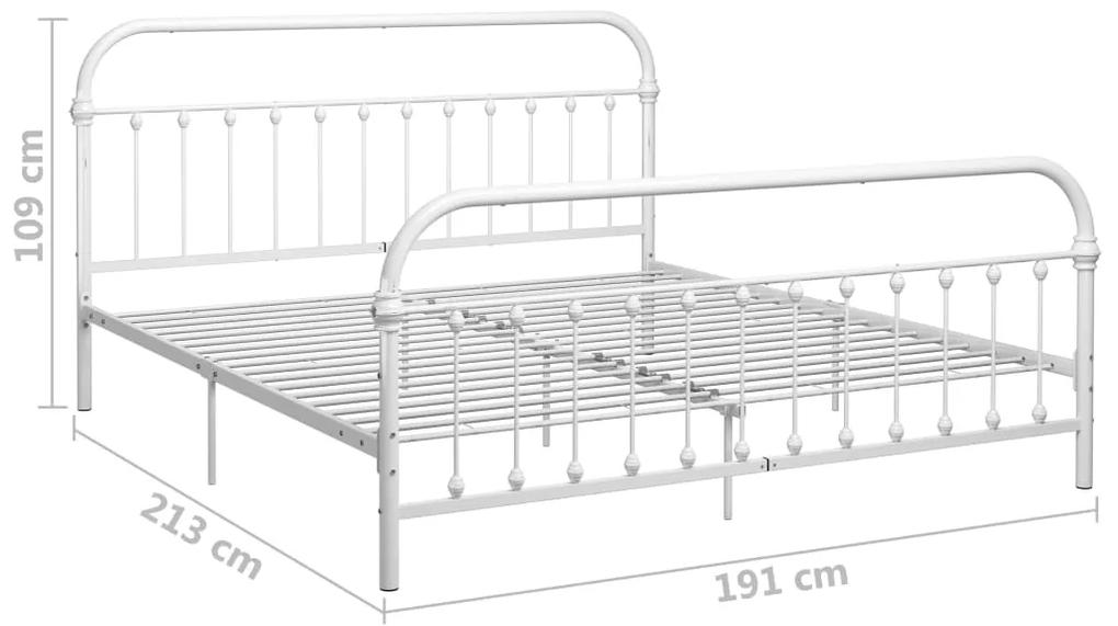 Rám postele bílý kov 180 x 200 cm,  284497