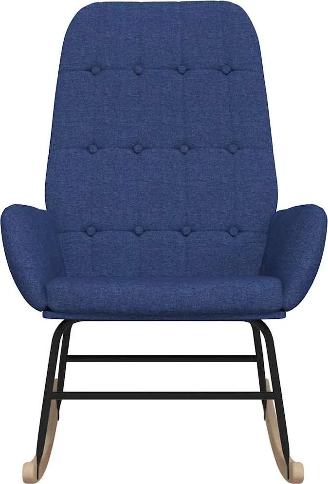 Houpací křeslo modré textil 341257