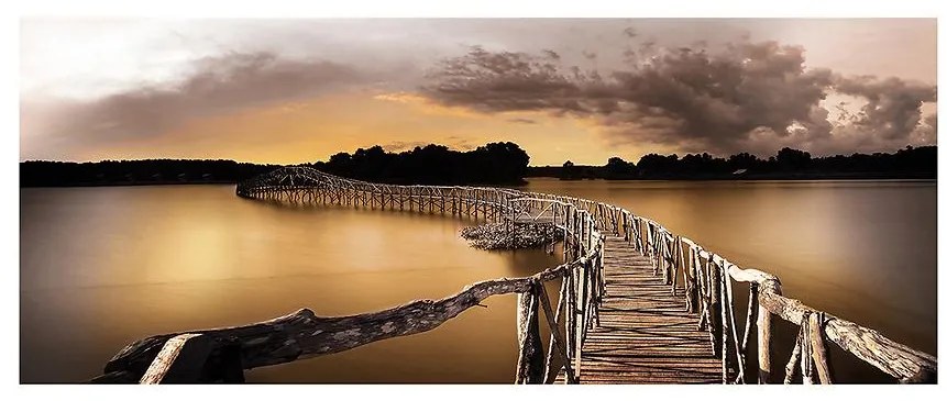 Obraz Canvas Silver 60x150 ST646 Gold Jetty CA-13464