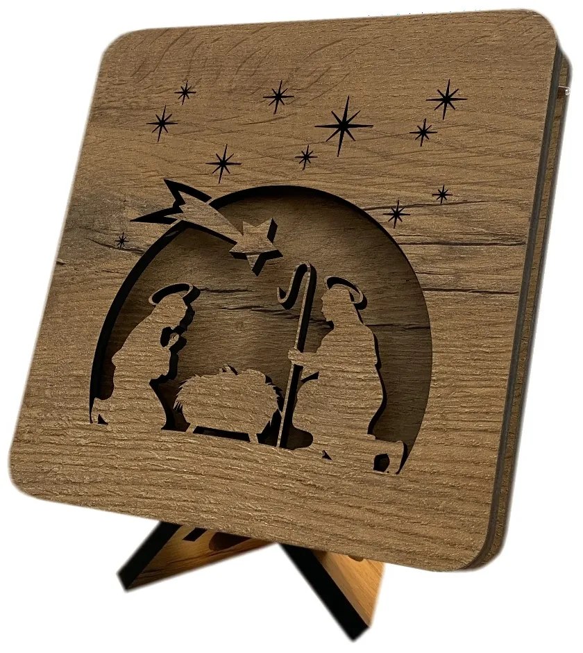 Li-Go "Betlém" lampa 19x19cm provedení povrchu: dub