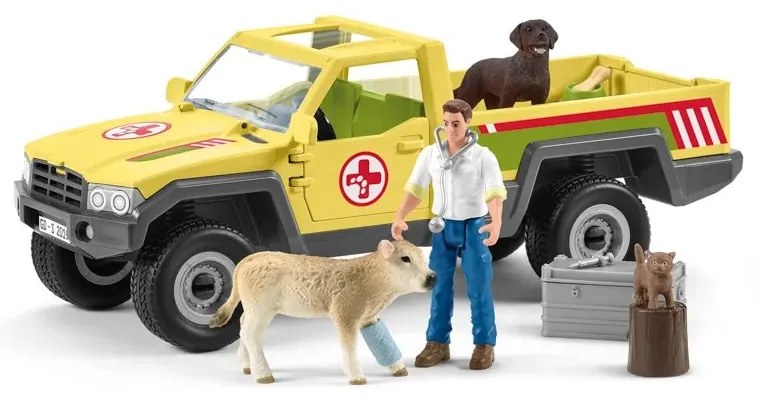 Schleich 42503 záchranné terénní auto s veterinářem