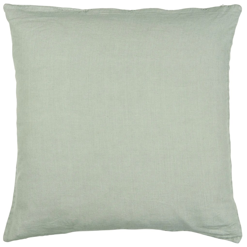 IB LAURSEN Lněný povlak na polštář Misty Jade 50x50 cm, zelená barva, textil
