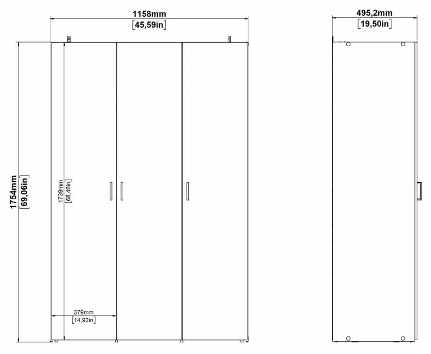 FALCO Šatní skříň Sid 419 bílá
