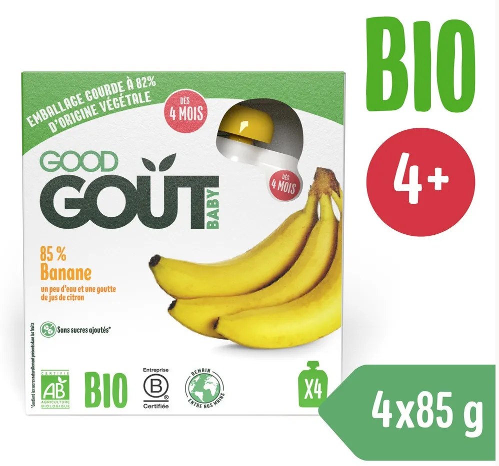 Good Gout BIO Banán 4 x 85 g