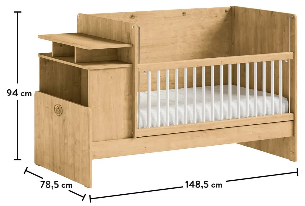 Čilek Dětská rostoucí postýlka Mocha Baby (70x115-70x145 cm)