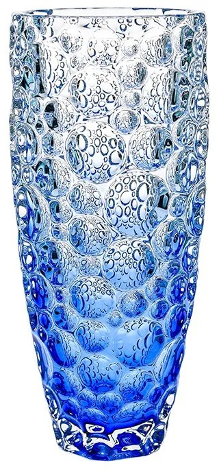 KŘISTÁLOVÁ VÁZA BOHEMIA JIHLAVA LISBOA OMBRE BLUE 350MM