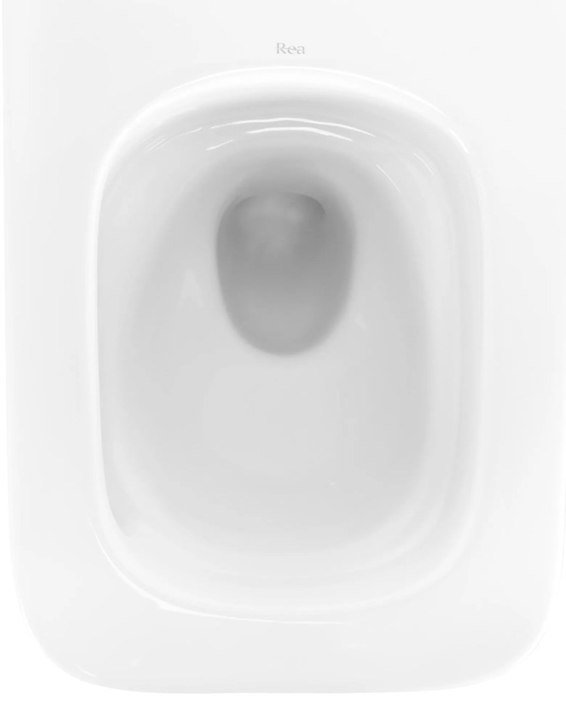 Rea Dexter, závěsná WC mísa Rimless Tornado 515x365x350 mm + WC sedátko z duroplastu, bílá lesklá, REA-C1278