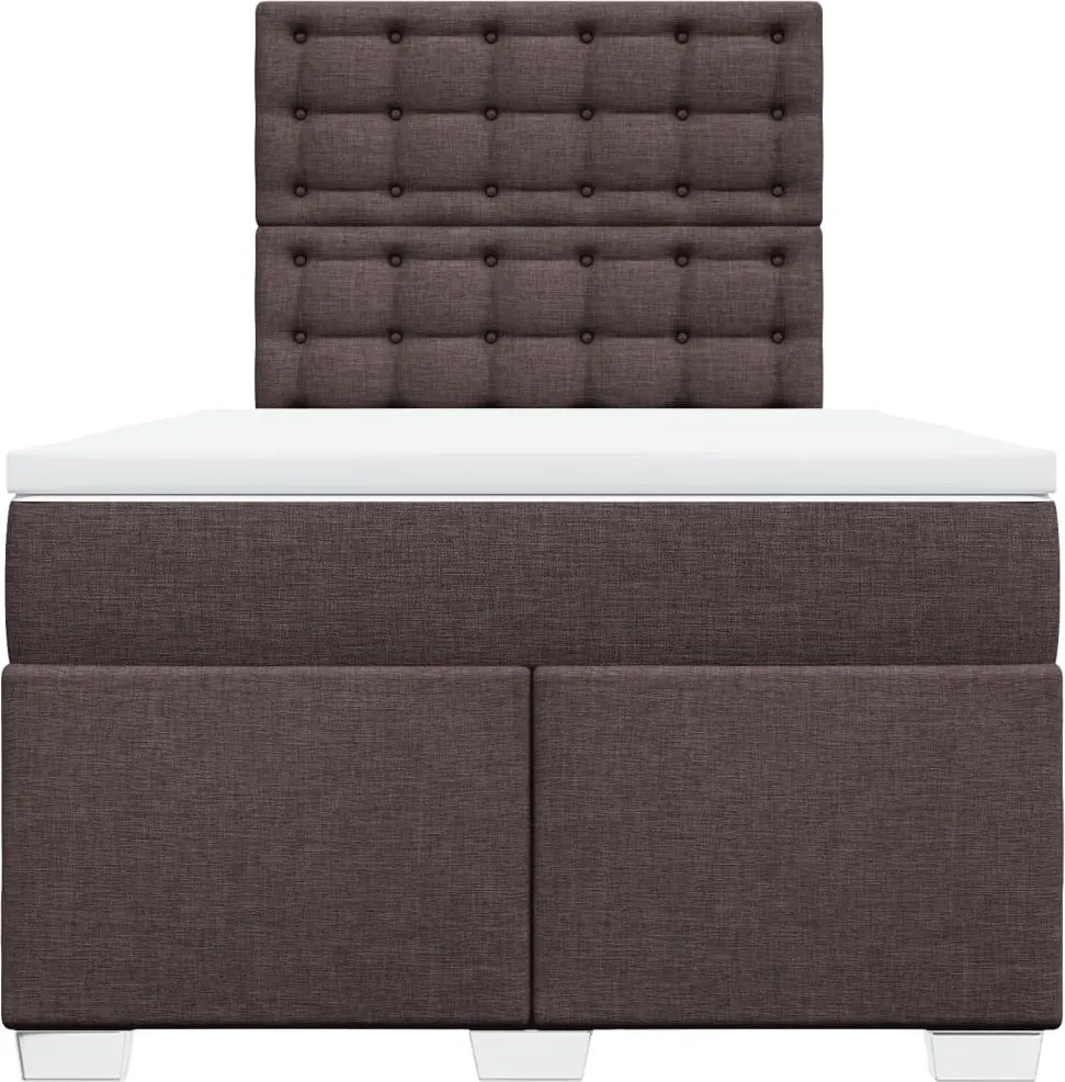 Box spring postel s matrací tmavě hnědá 120x190 cm textil 3290444
