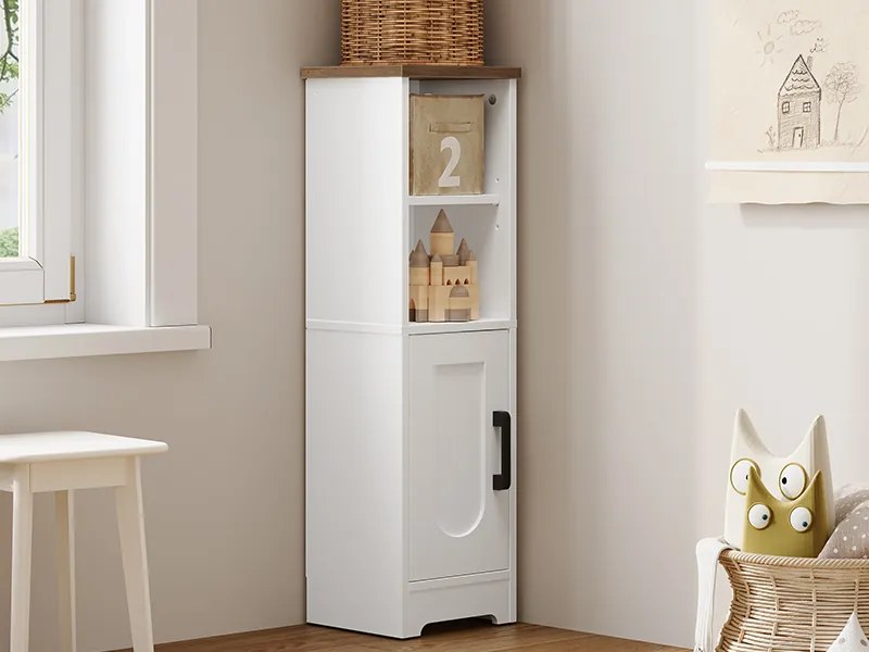 Koupelnová skříňka Nopy 21 cm bílá/ořech