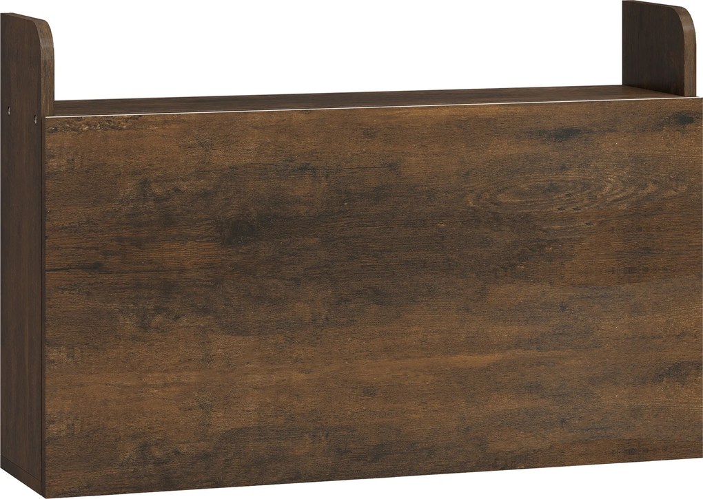 HOMCOM nástěnný psací stůl se skládací deskou a úložným prostorem - 77 x 20 x 51 cm