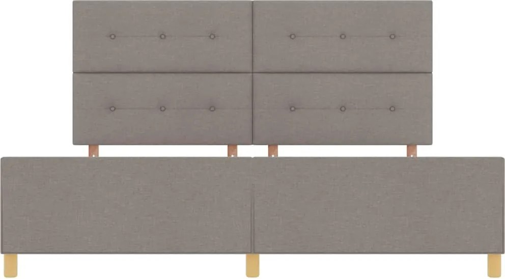 Rám postele s čelo Taupe 200 x 200 cm textil 3344757