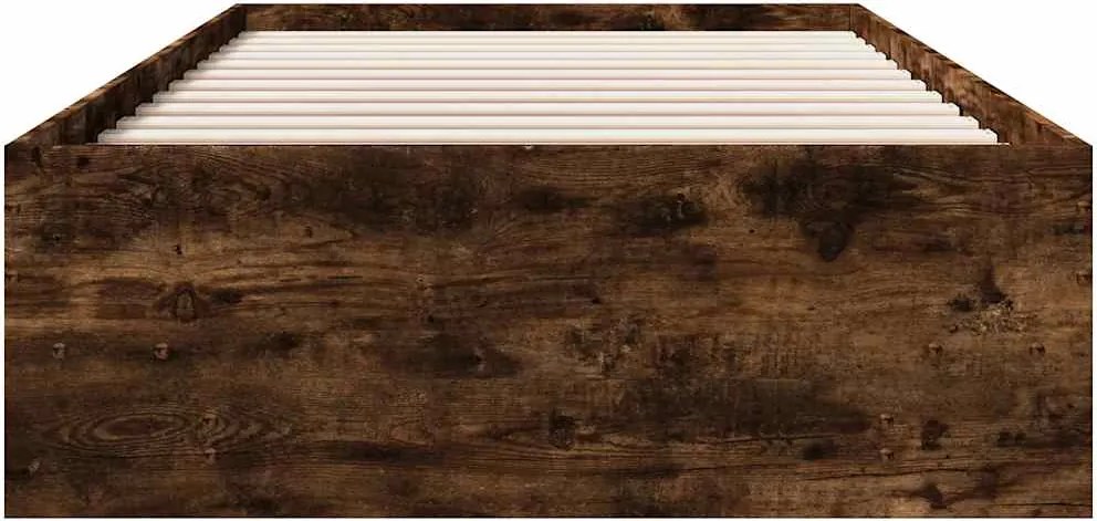 Rám postele bez matrace kouřový dub 90x200 cm kompozitní dřevo 3295678