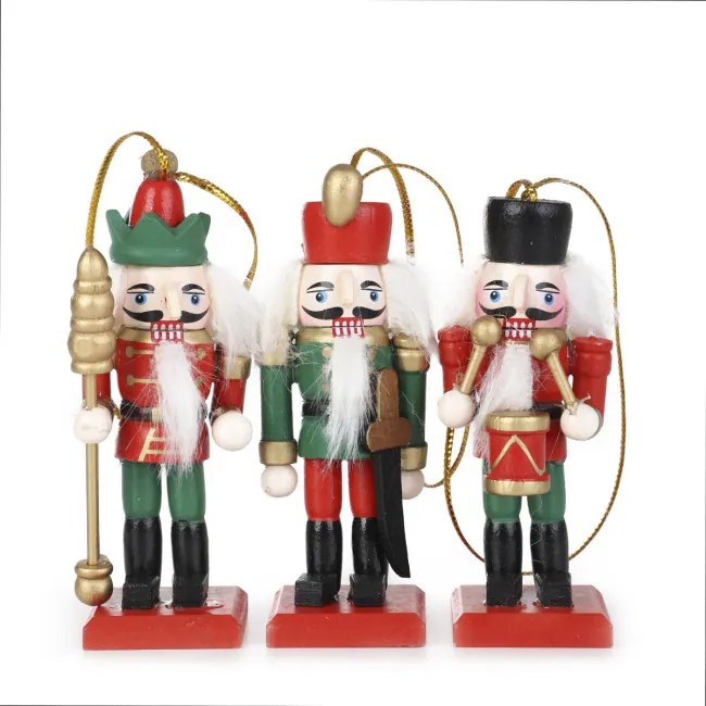 Závěsná vánoční dekorace NUTCRACKER louskáček 867922 (3 ks)