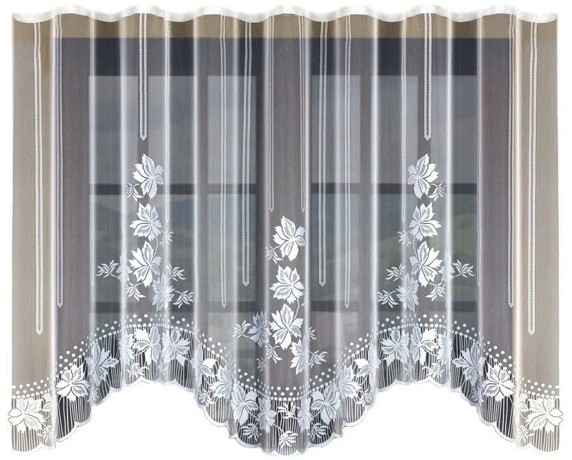 Dekorační žakárová záclona s řasící páskou MILLY 160 bílá 300x160 cm MyBestHome