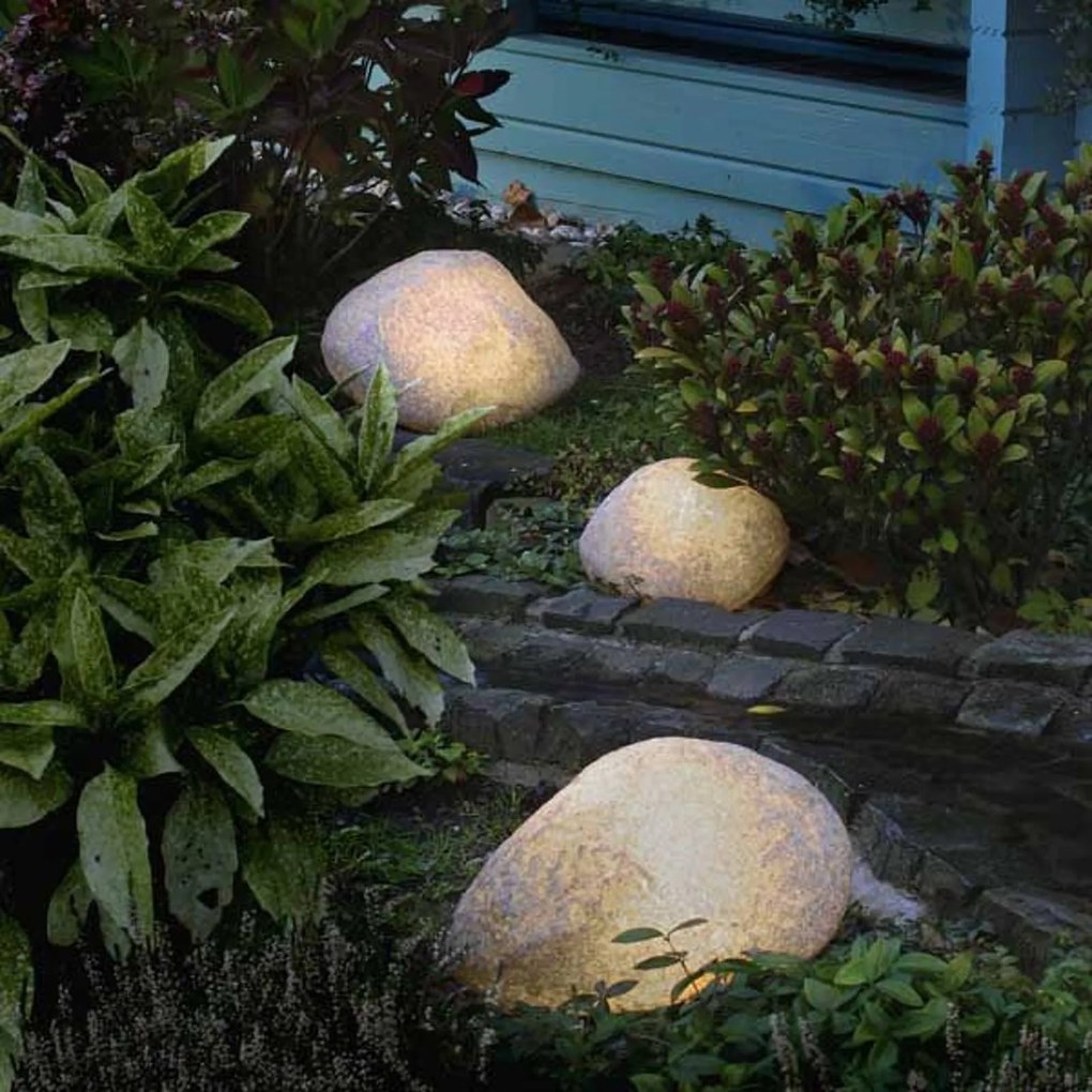 Svítící kameny s gumovou přípojkou žula 47 cm