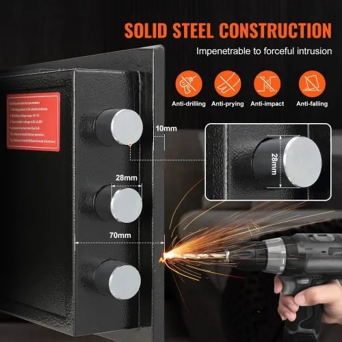 1.7 C Depository Safe Deposit Safe s hesly a klíči Drop Slot