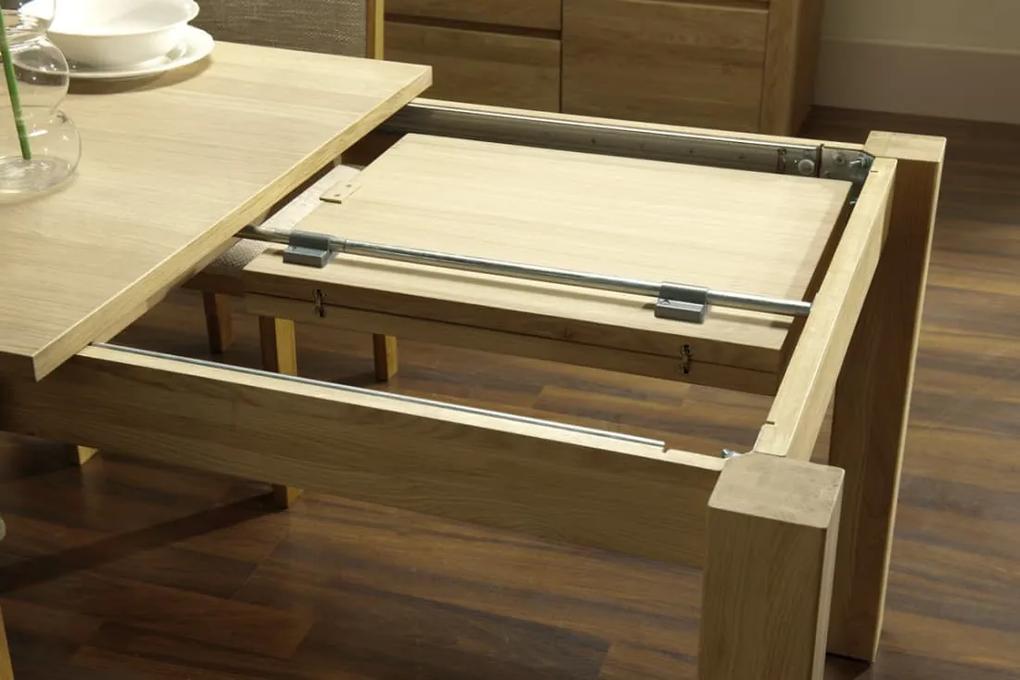 Rozkládací dubový jídelní stůl Orlando 160x90 cm - světlý dub