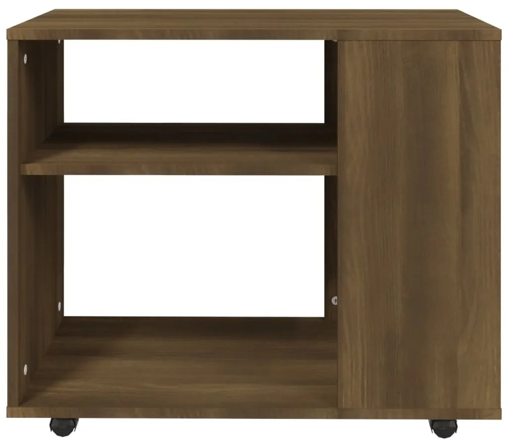 Odkládací stolek hnědý dub 70 x 35 x 55 cm kompozitní dřevo - Default Title