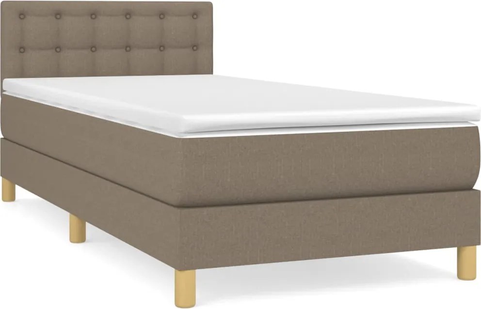 Box spring postel s matrací taupe 90x200 cm textil 3140909
