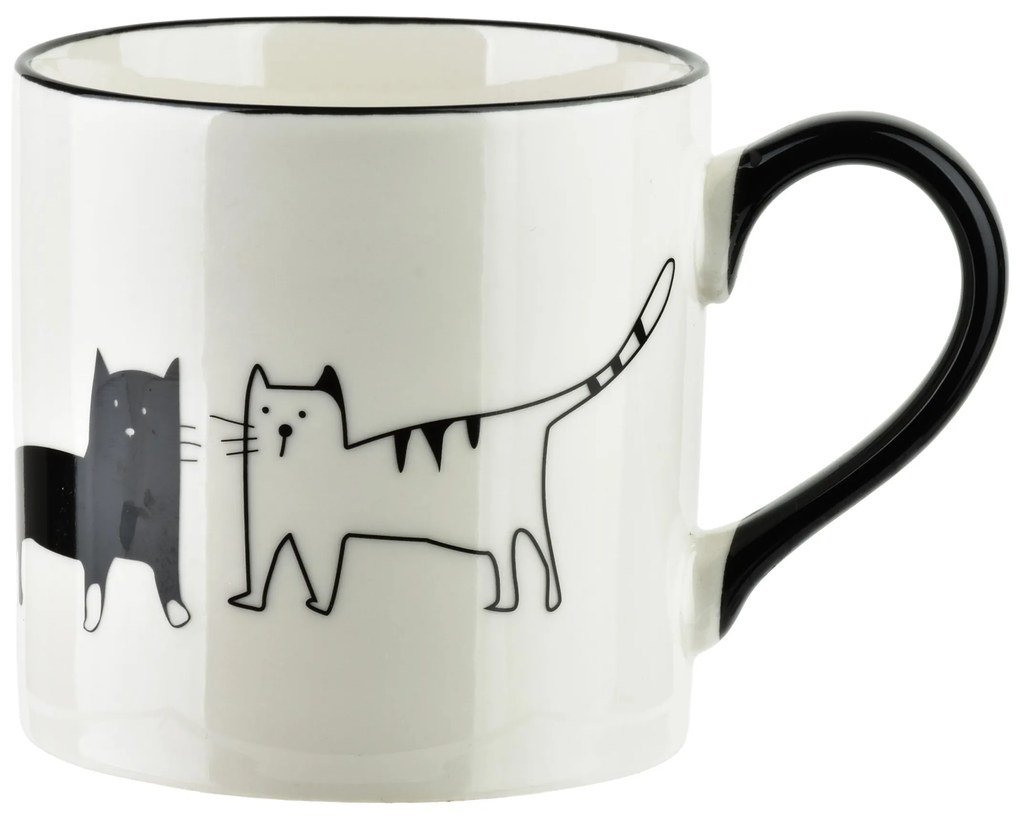 Porcelánový hrnek COTTELLO III. 370 ml bílý/černý