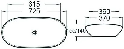 Keramické umyvadlo GABI, 21716100
