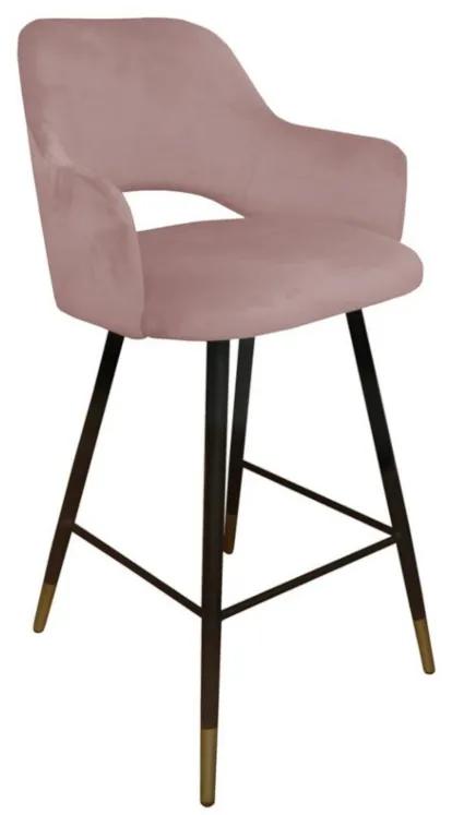 Moderní barová židle Rainy černo-zlaté nohy