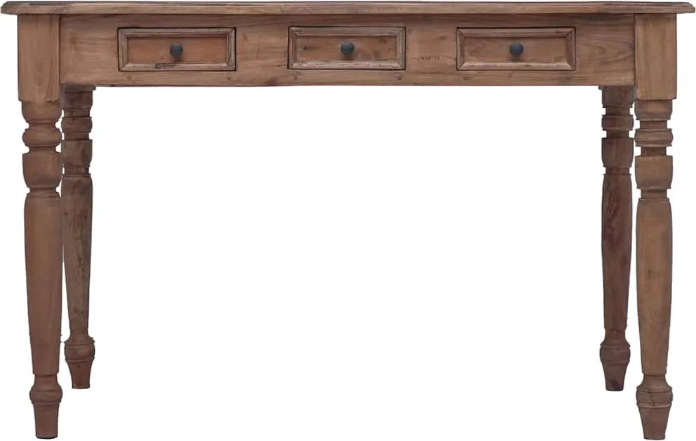 Psací stůl se zásuvkami 117 x 57 x 75 cm masivní mahagon 283909